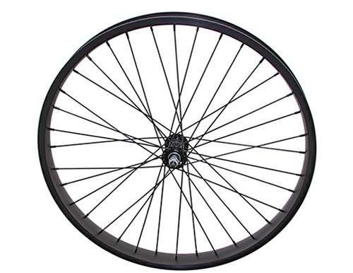 26 X 45MM ALLOY FRONT WHEEL 36 SPOKE 12GBLACK 3/8 AXLE DOUBLE WALL ...