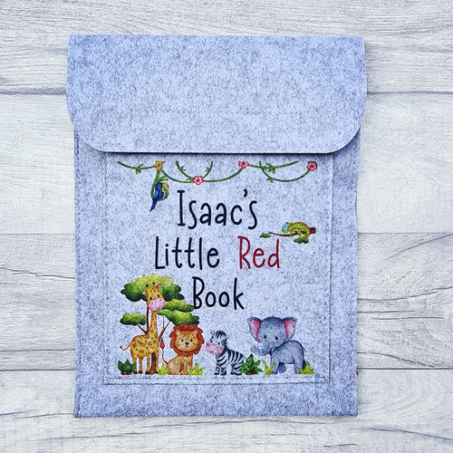 Jungle red book folder | Crafty Little Fox