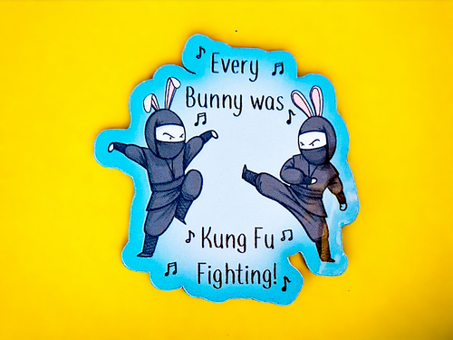 Kung fu Bunny sticker | Crafty Little Fox