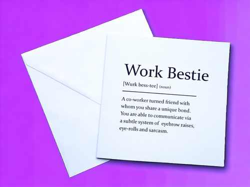 Work Bestie Card | Crafty Little Fox