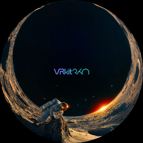 Astronaut on Moon v1 8K Fisheye | Vrkit 360