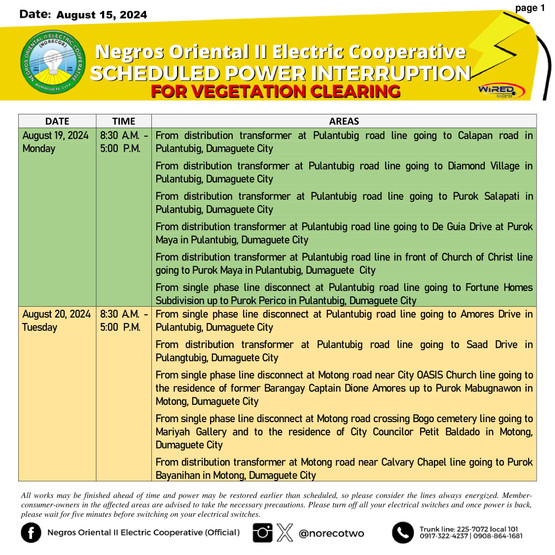 Power Outage | NORECO II