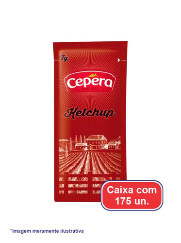 Ketchup em Sachê Cepêra 7g Caixa com 175 unidades | Prime Distribuidora