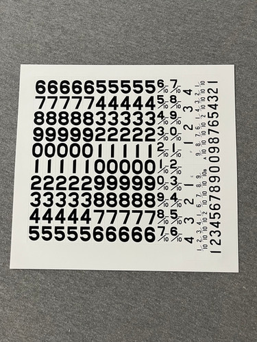 Meter Spool Vinyl Decal (White w/ Black #s) | KCsKoolFuel