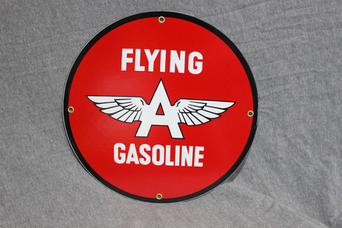 Flying A Gasoline Porcelain Sign | KCsKoolFuel