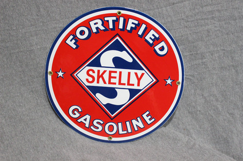 Skelly Gasoline Porcelain Sign | KCsKoolFuel