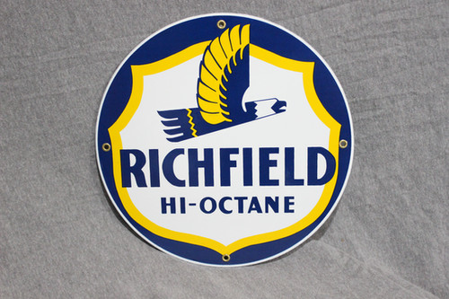 Richfield Hi-Octane Porcelain Sign | KCsKoolFuel
