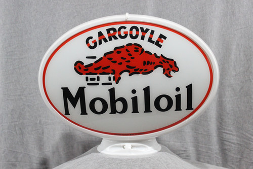Mobiloil Gargoyle Oval Gas Pump Globe | KCsKoolFuel