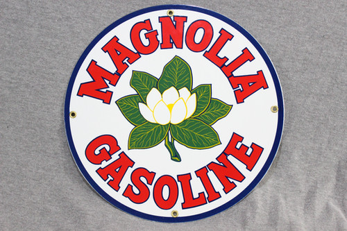 Magnolia Gasoline Porcelain Sign | KCsKoolFuel
