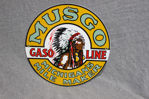 Musgo Gasoline Porcelain Sign | KCsKoolFuel