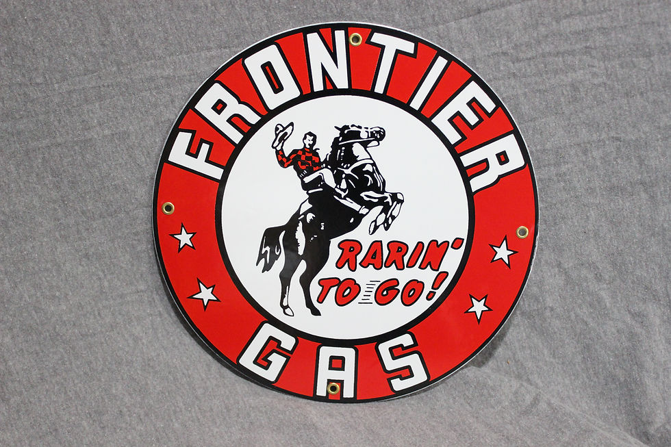 Frontier Gas Porcelain Sign | KCsKoolFuel