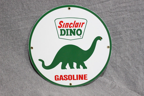 Sinclair Dino Gasoline (Large Animal) Porcelain Sign | KCsKoolFuel