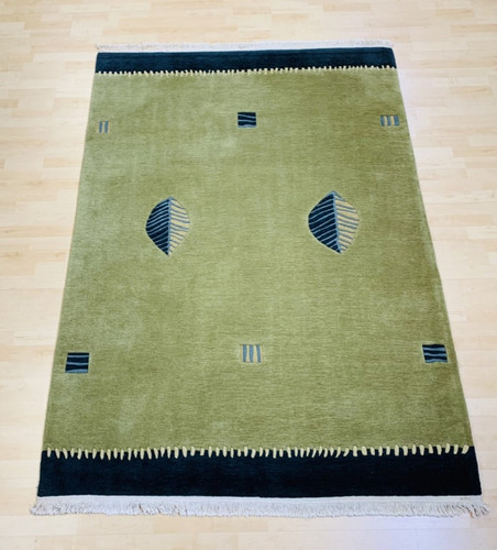 KODARI LEAVES HAND-KNOTTED WOOL AREA RUG | kpowers
