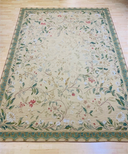 Asmara Pavilion Wool Needlepoint Rug - K. Powers & Company