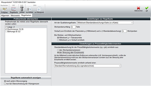 CAQ - SPC-Regelkarten | Dinware