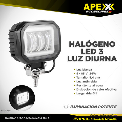 HALÓGENO LED 3 LUZ DIURNA | autobox