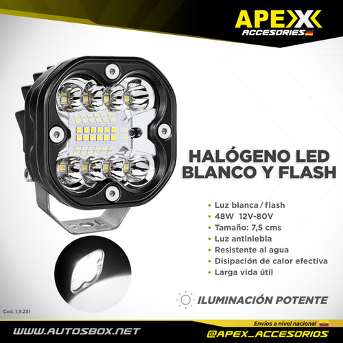 HALÓGENO LED BLANCO Y FLASH | autobox