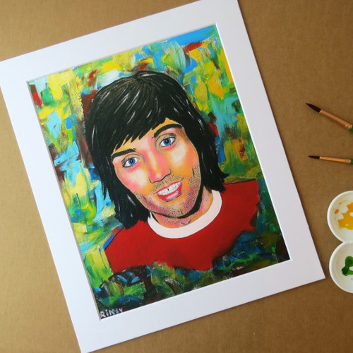 GEORGE BEST - ART PRINT WITH MOUNT | stevieriks