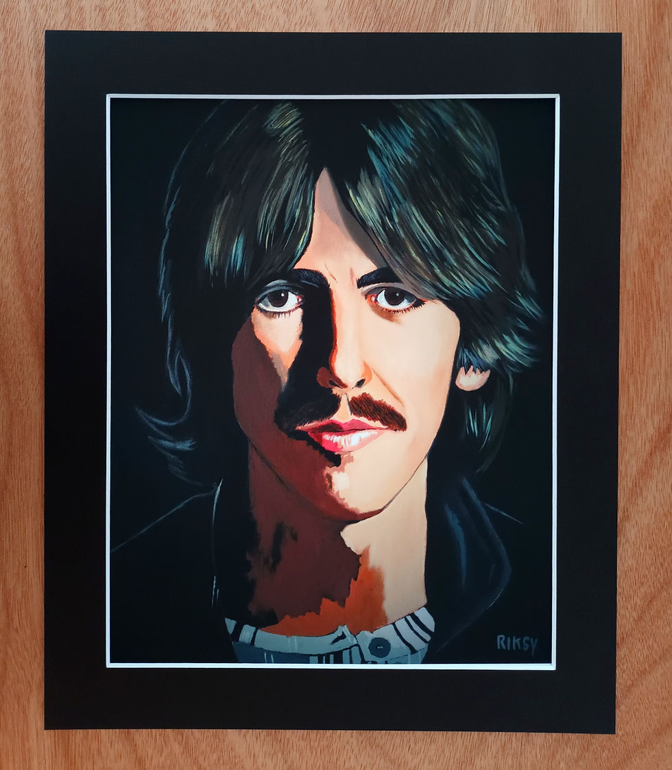 GEORGE HARRISON - ART PRINT WITH MOUNT | stevieriks