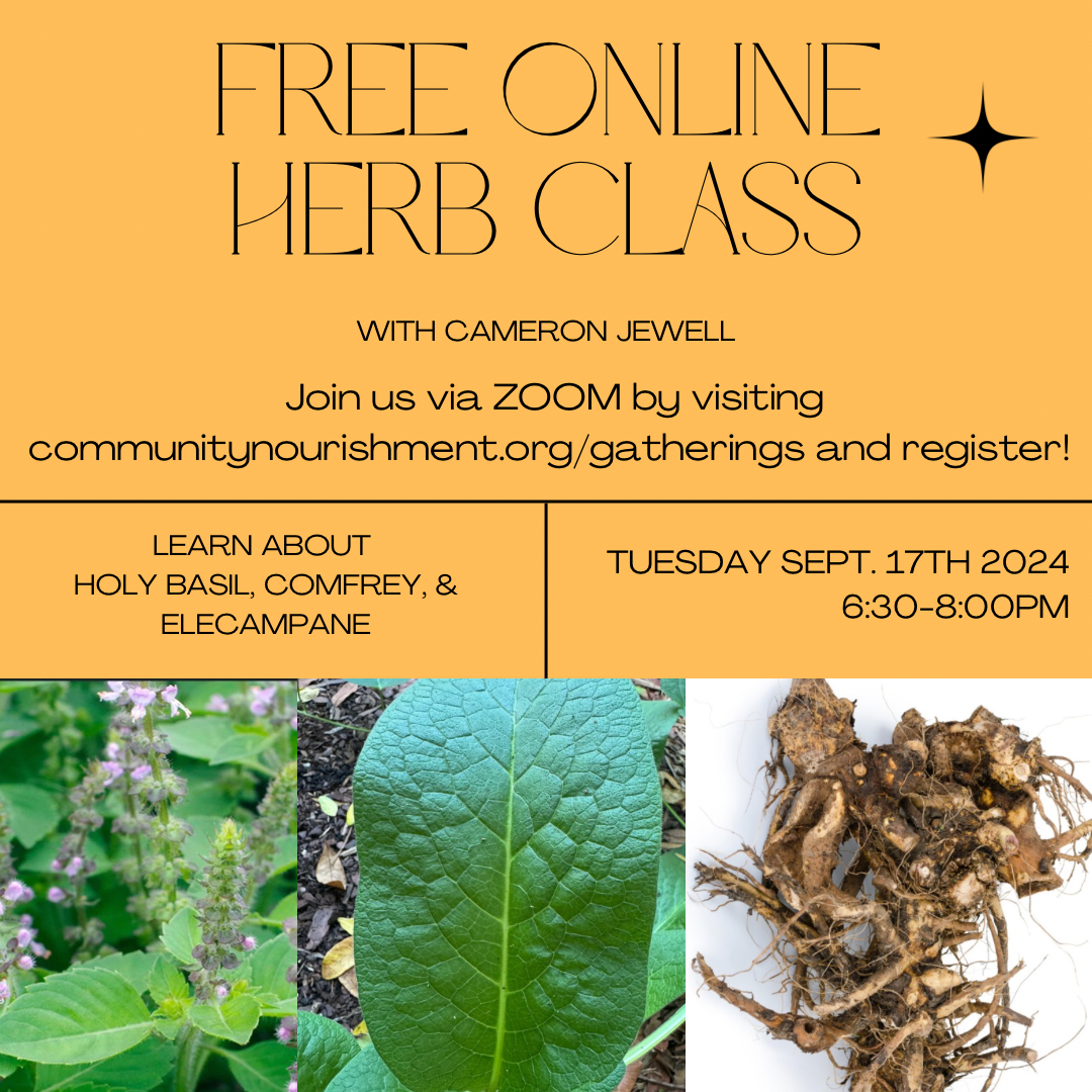 Free Herb Class September 2024 | Communitynourishment