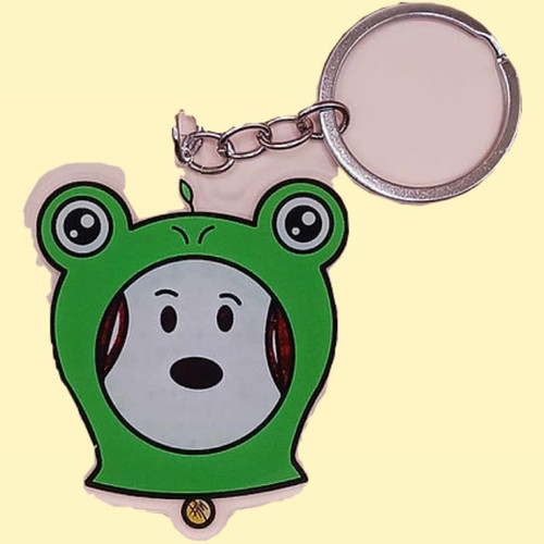 Snoopy Frog Hoodie Clear Acrylic Keychain | Artist Collaboration