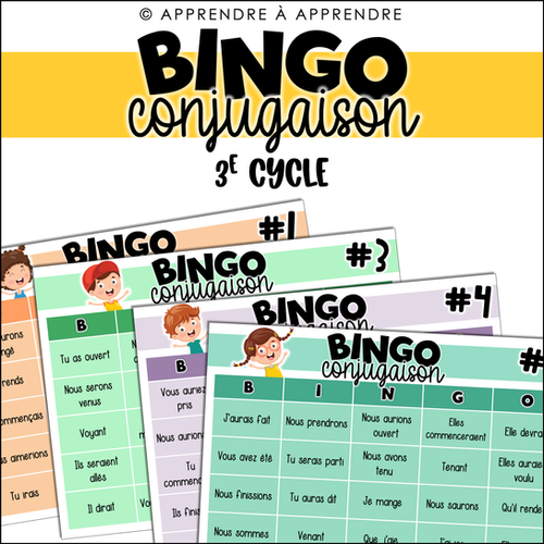 Bingo conjugaison | Apprendre à apprendre