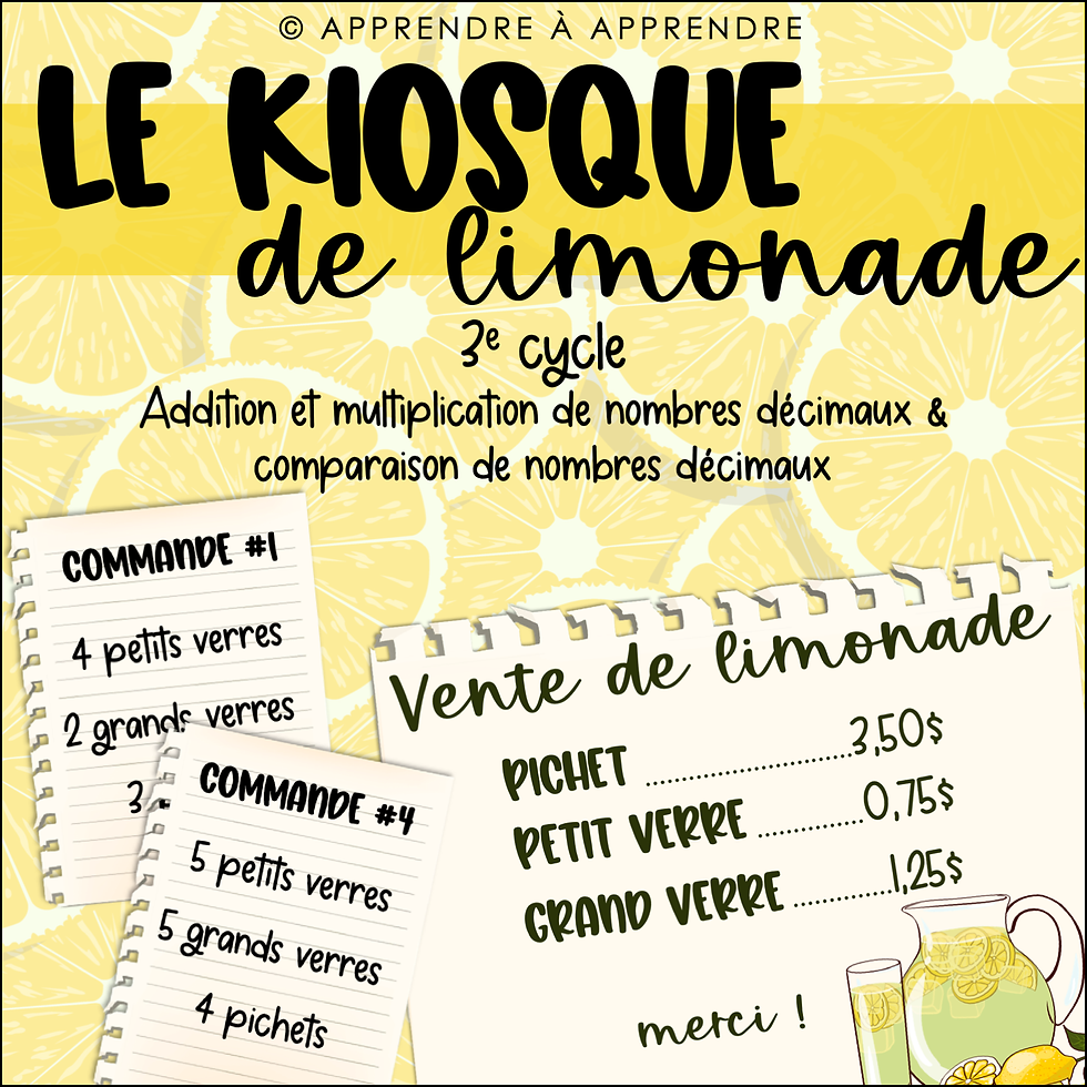 Le kiosque de limonade | Apprendreàapprendre