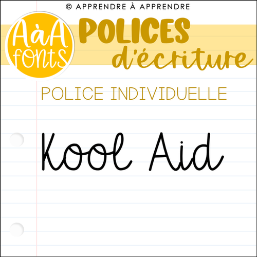 AàA Fonts - Kool Aid | Apprendre à apprendre