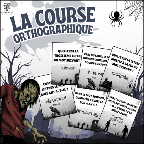 La course orthographique Halloween | Apprendre à apprendre