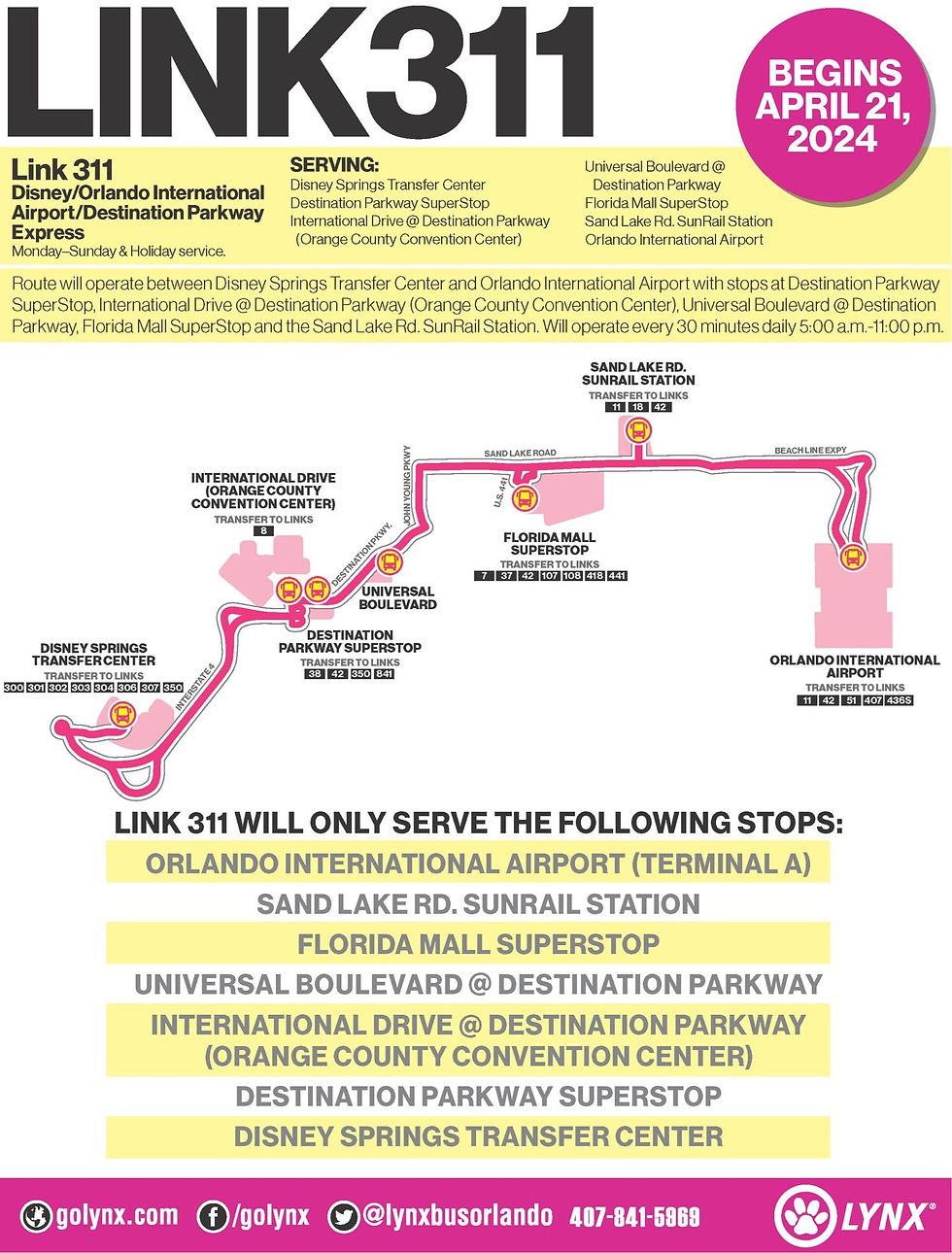 New Lynx Bus Route connects MCO to Universal Orlando, International ...