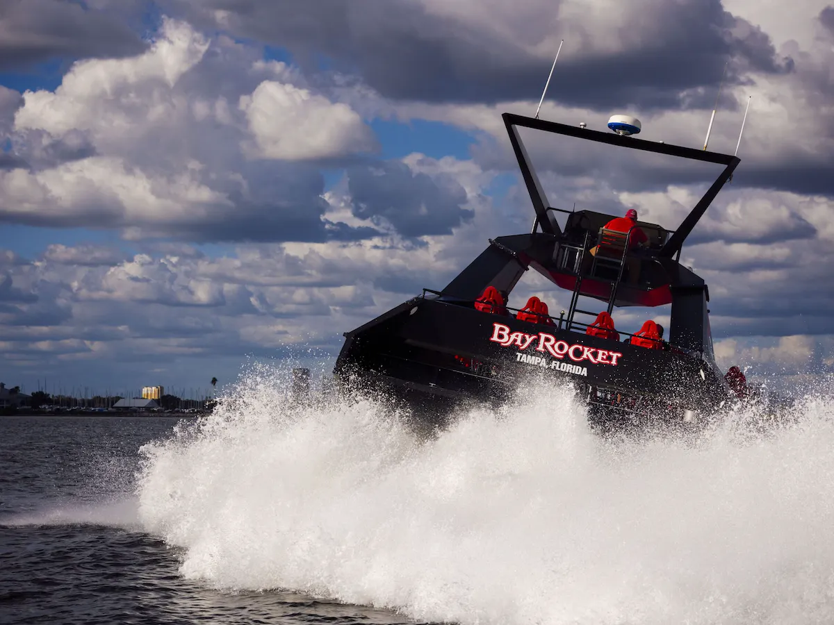 New Bay Rocket Jet Boat Thrill Ride Blasts Into Tampa Bay!