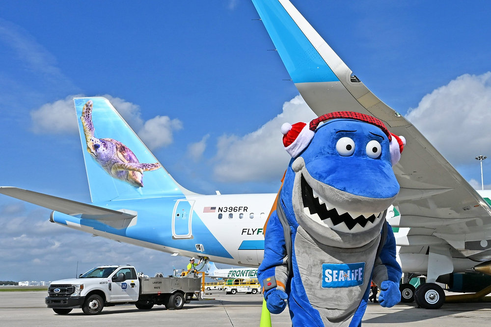 Frontier Airlines Unveil Orlando's Ted The Sea Turtle As It's Latest ...
