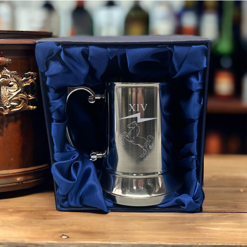 Engraved Steel Tankard in Silk Lined Box – Bespoke and Personalised
