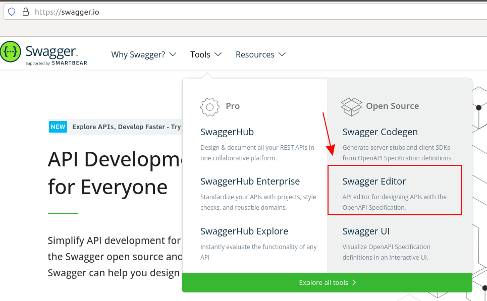 Swagger Editor (Open Api 3.x) - Installation