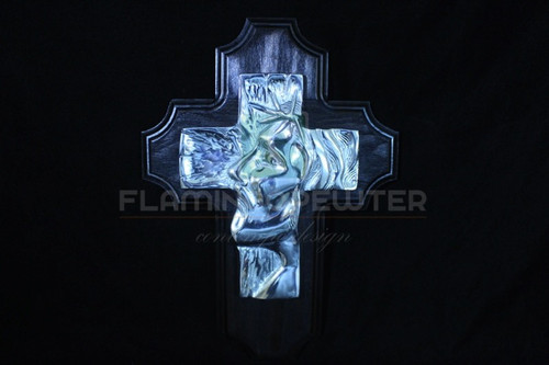 6120M Cruz Rostro de Jesus c/m | Flamingo Pewter