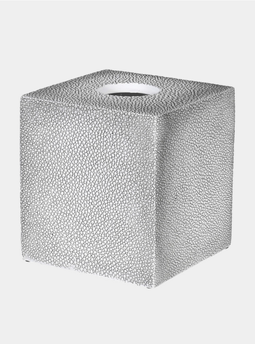 Faux Shagreen Square Tissue Box Cover | BoxwoodHomeInteriors
