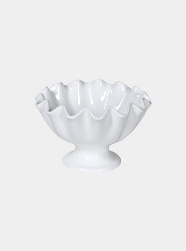 White Ruffle Bowl | BoxwoodHomeInteriors