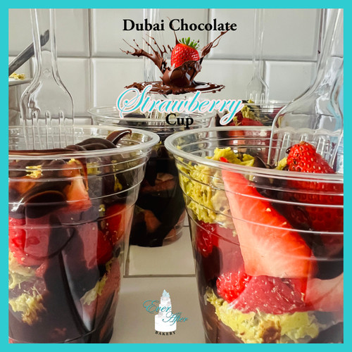 Dubai Chocolate Strawberry Cups | Ever After Bakery