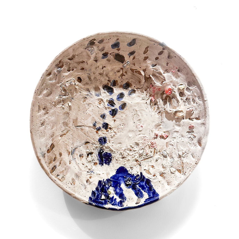 Sarah Gabel Textured Plates / Colbalt | Mason Gallery