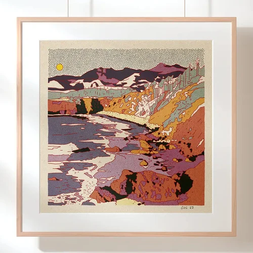 Caroline Clark Print-Desert Mountain #36 12x12 | Arteesian