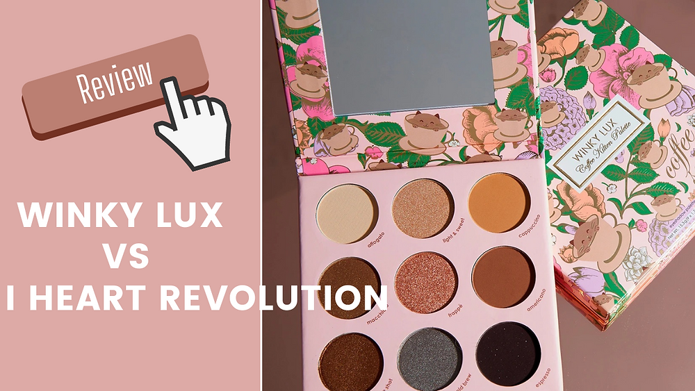 Winky Lux Coffee Kitten Palette vs I Heart Revolution Donut Palette