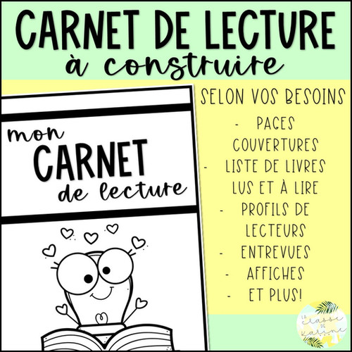 Carnet de lecture - À construire - 2e et 3e cycle | La classe de Karine