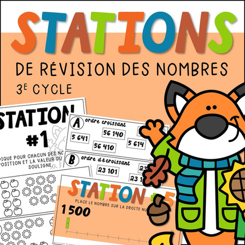 Stations de révision des nombres - 3e cycle | La classe de Karine