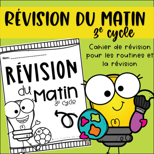 Révision du matin - Maths - Ampoule - 3e cycle | La classe de Karine
