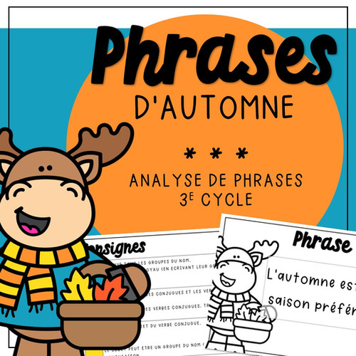 Phrases d'automne - 3e cycle | La classe de Karine