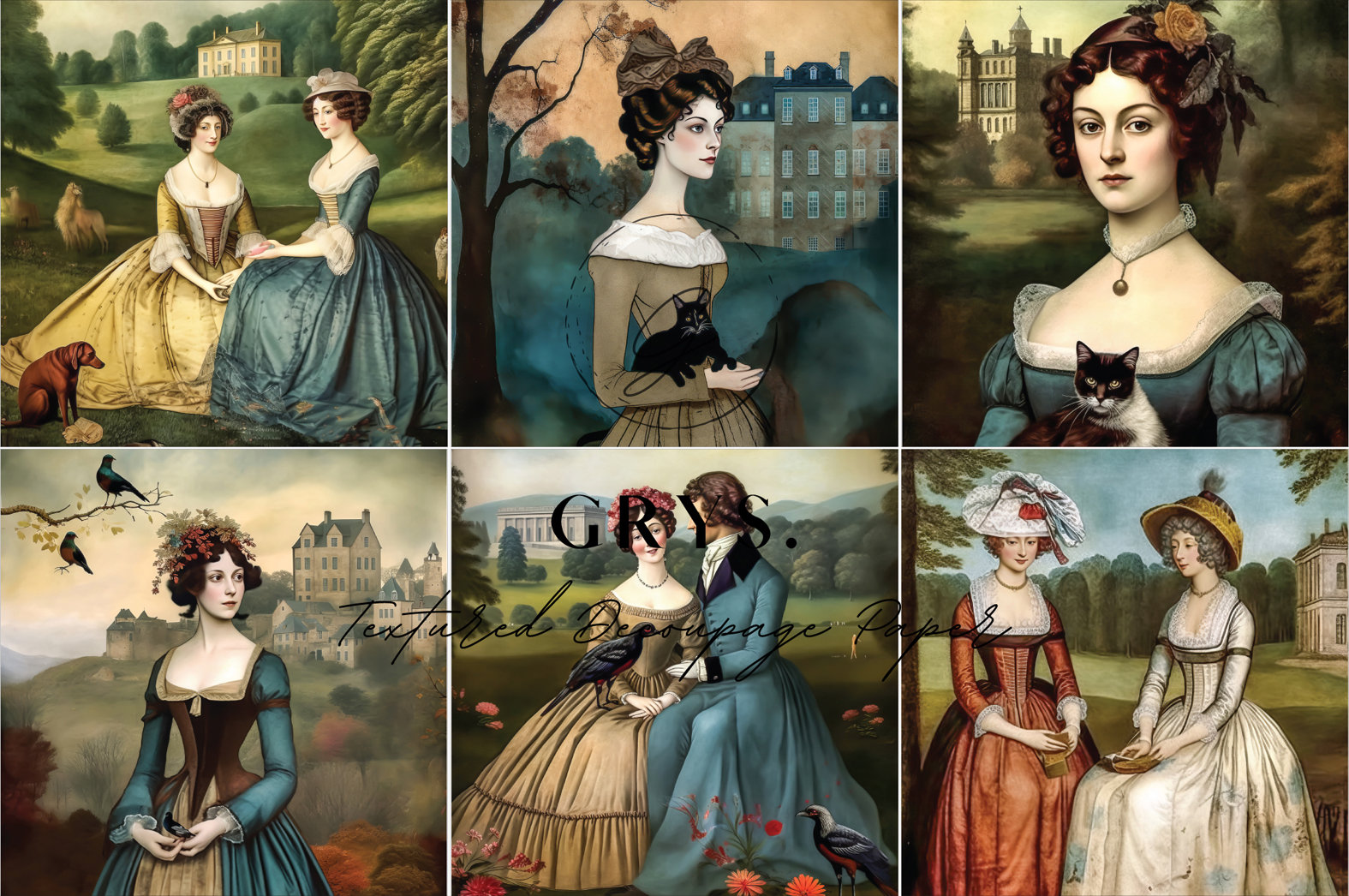 grys-textured-decoupage-paper-sixes-jane-austin