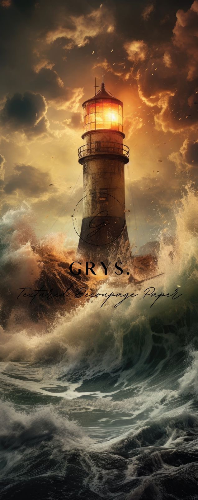 grys-textured-decoupage-paper-lighthouse-door