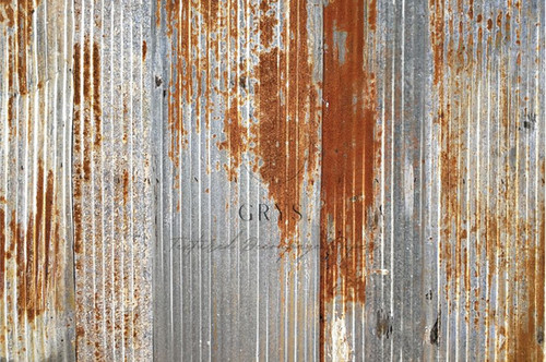 Grys. Textured Decoupage Paper- Rusted Metal | Redesigns