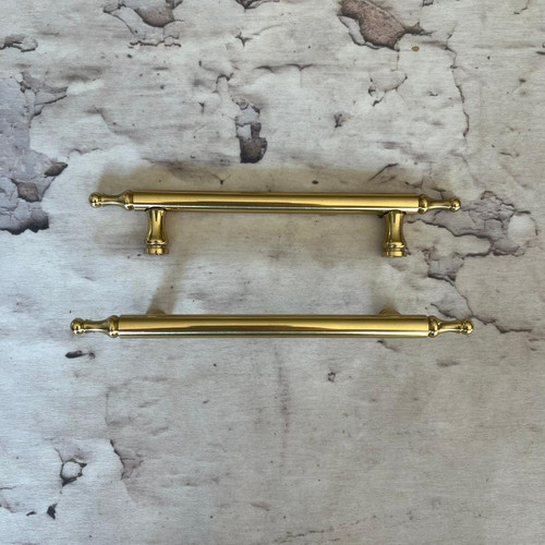 Brass Colonial Pull Handle - Polished Brass Finish | Redesigns