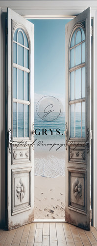GRYS. Textured Decoupage Paper- Beach Beauty Door | Redesigns